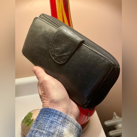 Bags | Vintage 198s Genuine Classic Leather Multifunctional 7 Inch ...